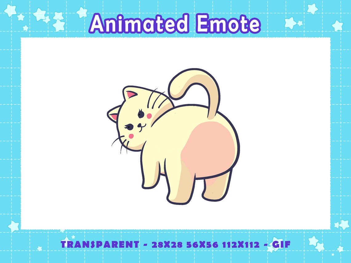 Cat Twerk Ass Animated Emote, Cat Twerking Butt Animated Emoji, Cat ...