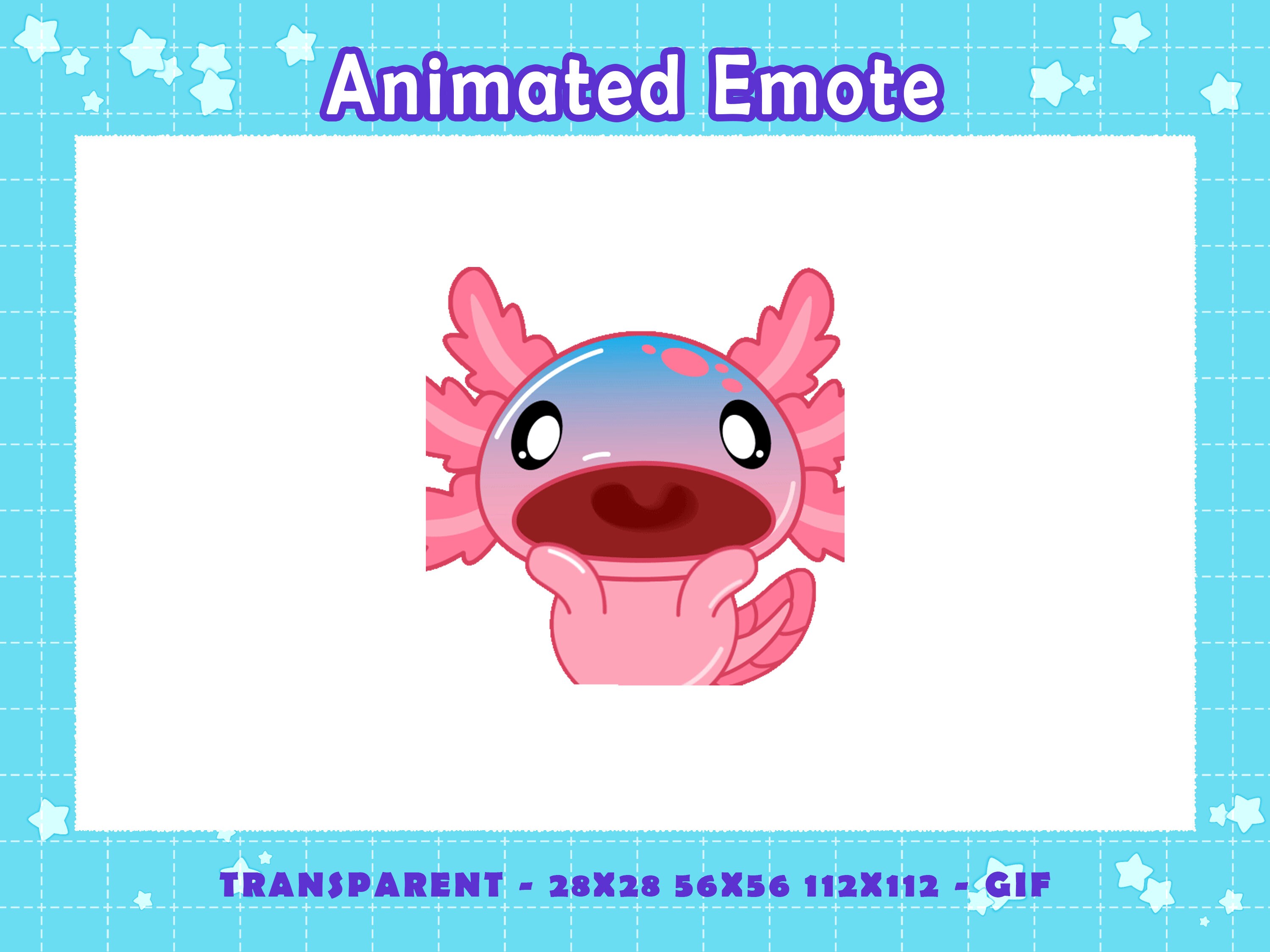 Surprised Axolotl Animated Emote: Twitch Discord Stream (GIF) - Etsy