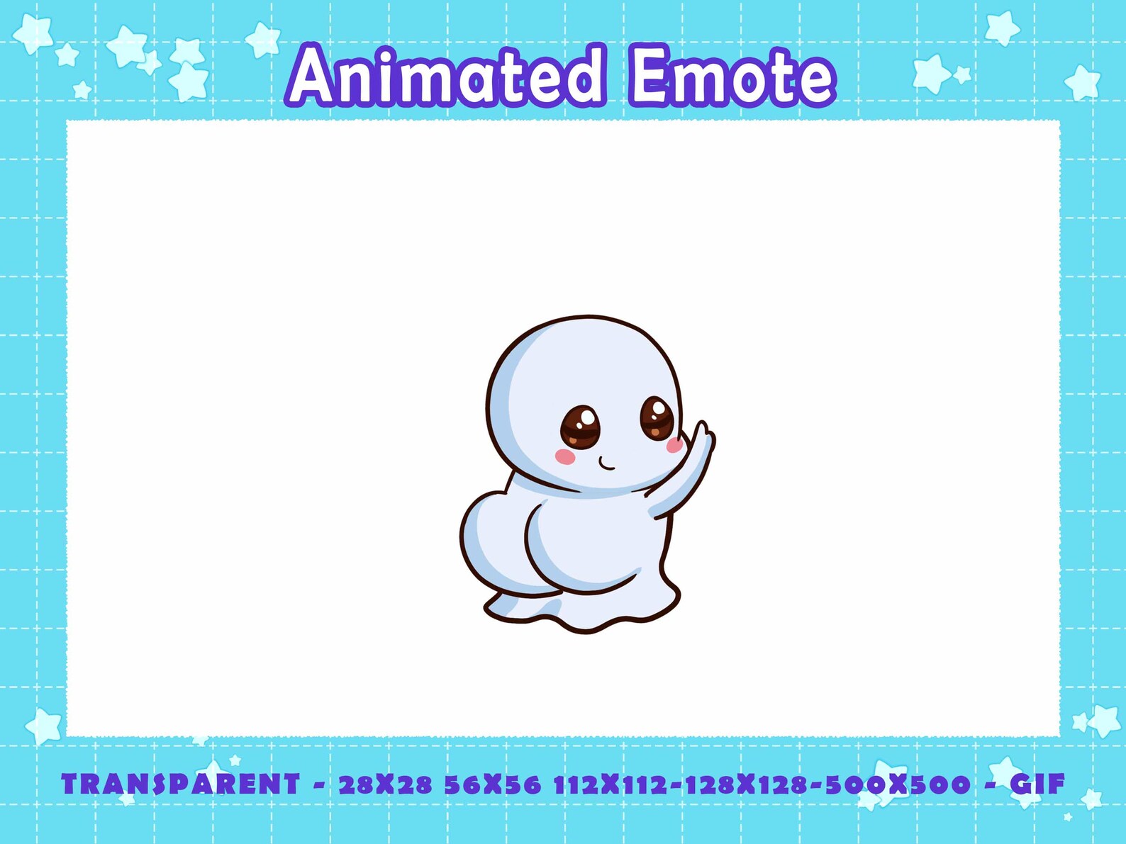 Animated Boo Ghost Emote for Twitch and Discord, Cute Spooky Ghost ...