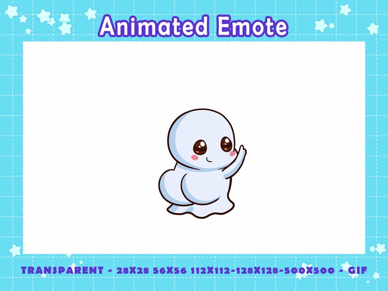 Animated Boo Ghost Emote for Twitch and Discord, Cute Spooky Ghost ...