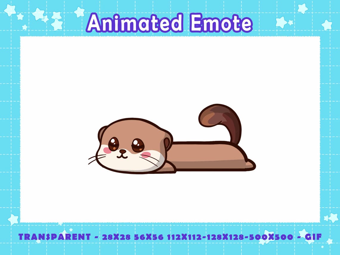 Animated Otter Twitch Emote: Funny Wiggly Motion (digital Download, GIF ...