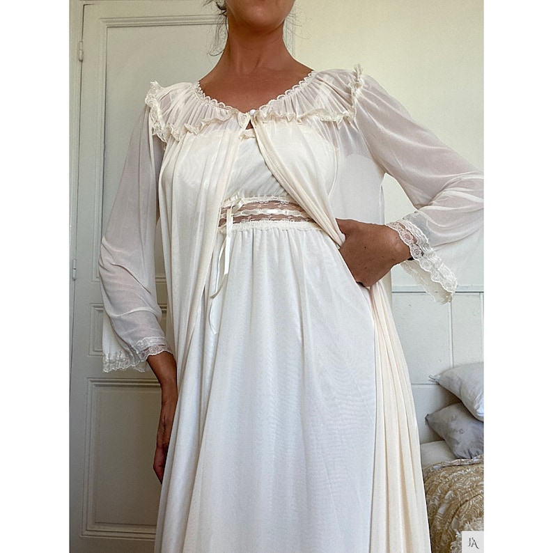 Peignoir Set Women Nightgown and Robe Set - Etsy
