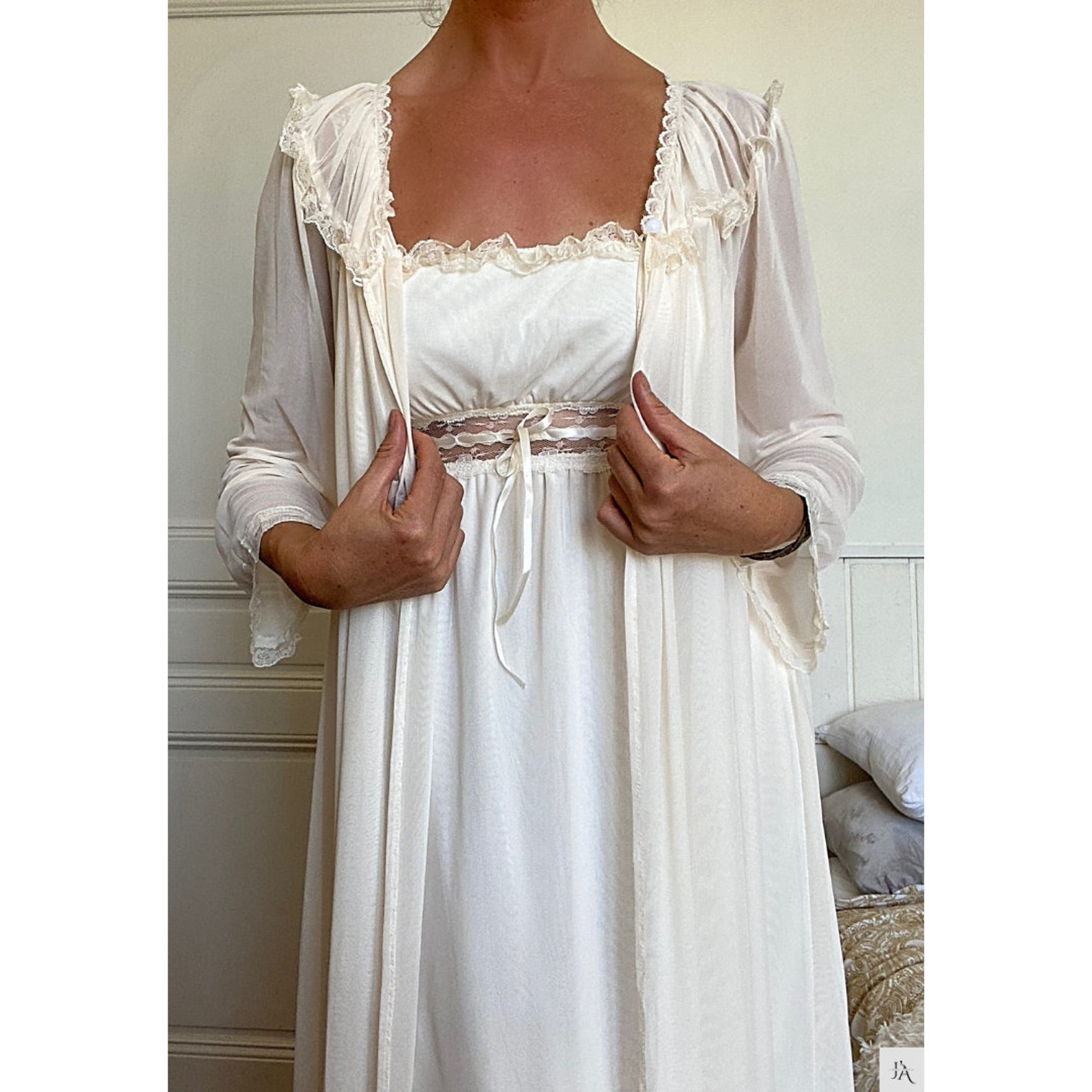 Peignoir Set Women Nightgown and Robe Set - Etsy