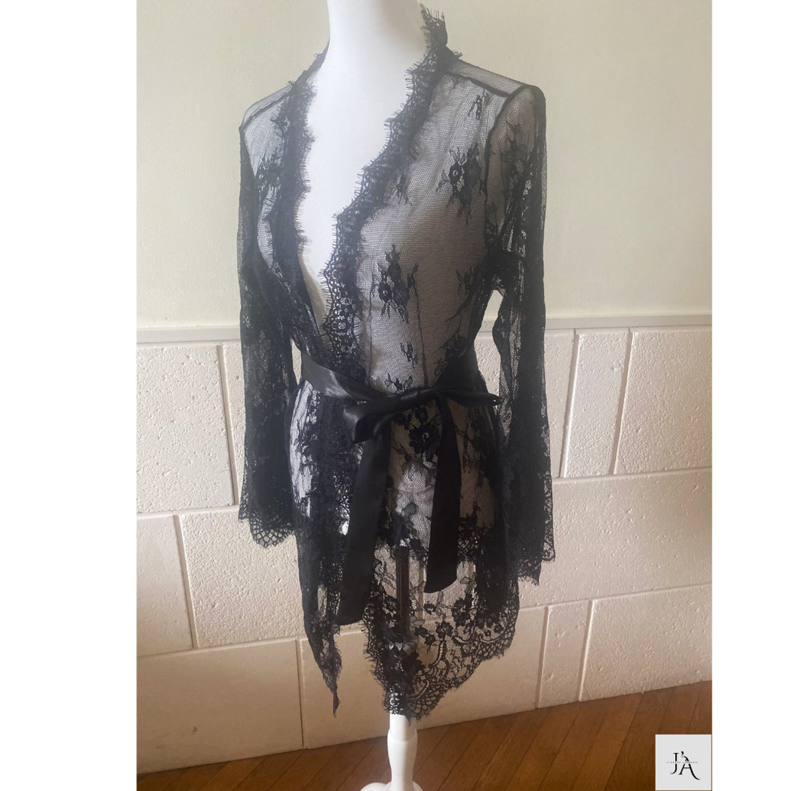Sheer Robe Lingerie With Thong Panty Set - Etsy
