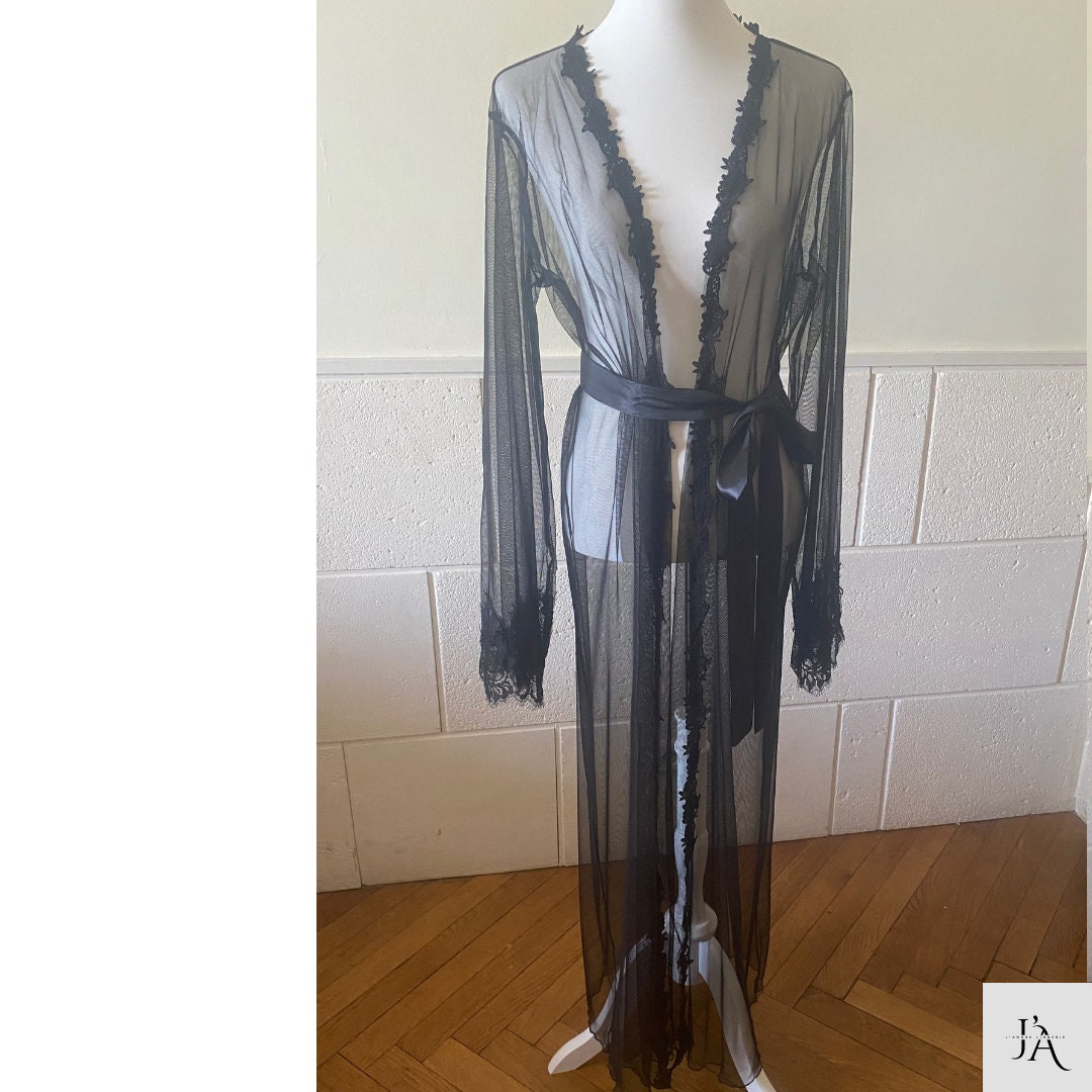 Sheer Lace Lingerie Long Dress - Etsy