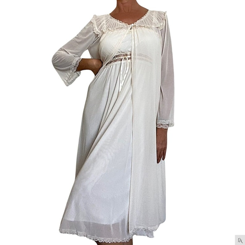 Peignoir Set Women Nightgown and Robe Set - Etsy