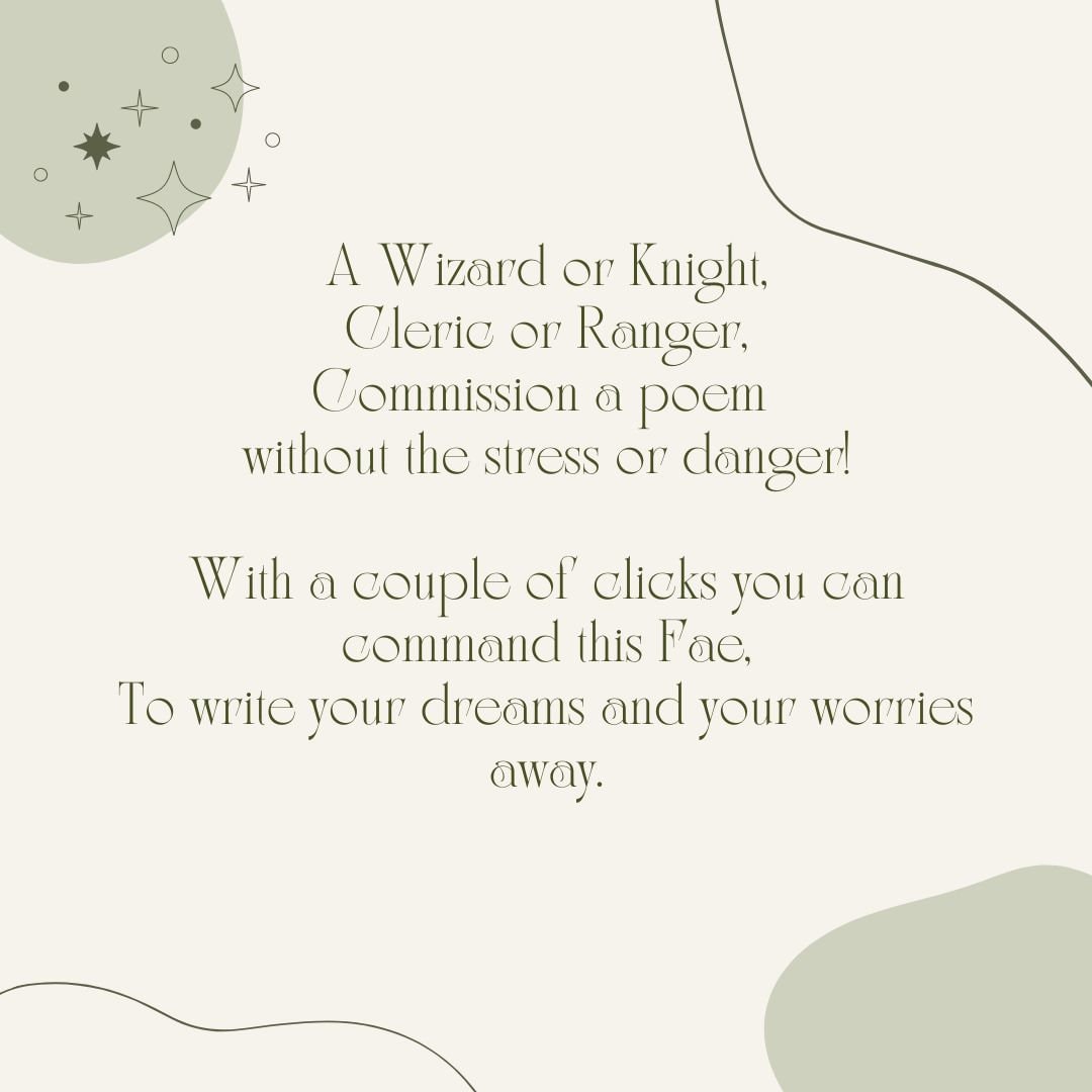 Digital Dnd Character Poem, Personalised, Dungeons and Dragons ...