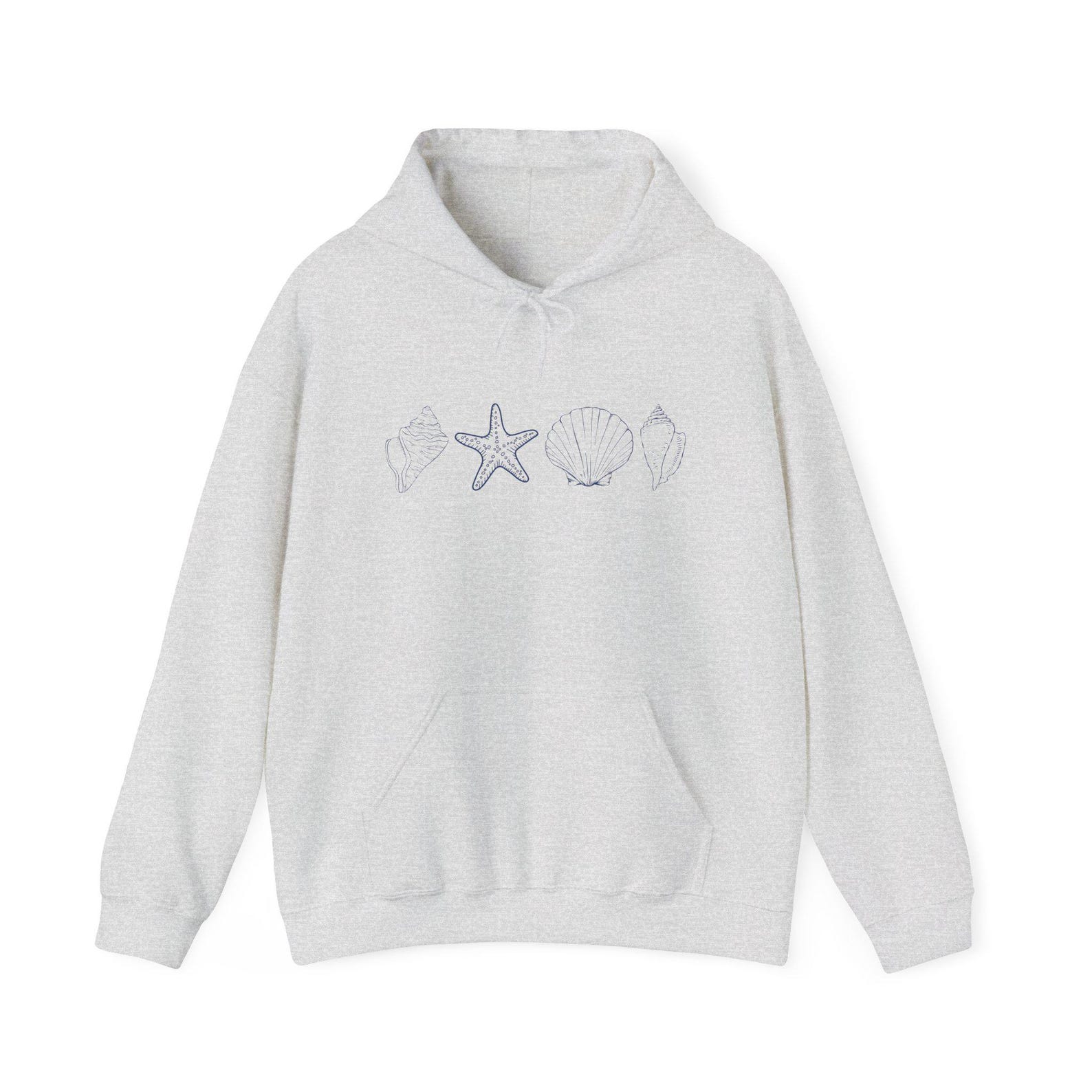 Cozy Ocean-inspired Hoodie With Seashell Design - Etsy