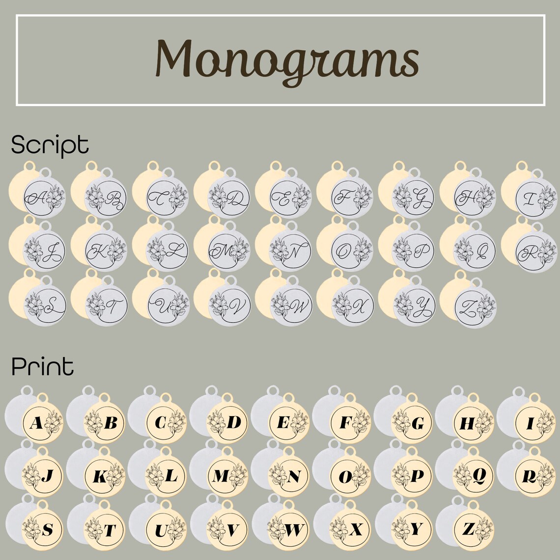 Mama Monogram Necklace Personalized Monogram Gift for Mama Personalized ...