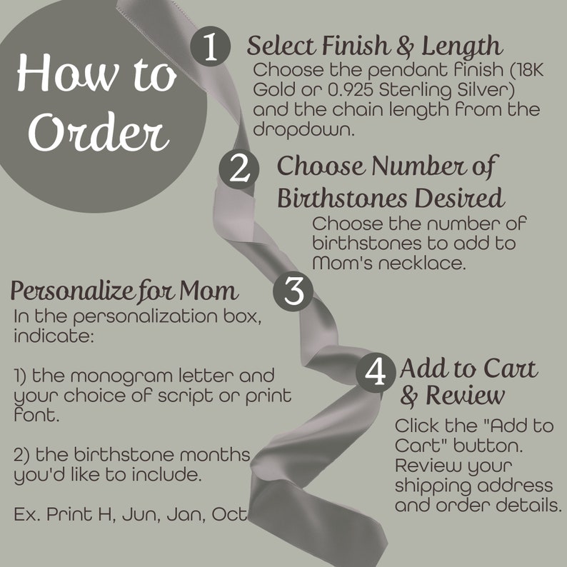 Mama Monogram Necklace Personalized Monogram Gift for Mama Personalized ...