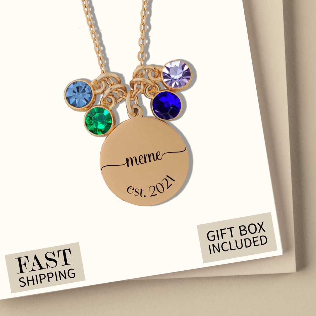Meme Necklace | Personalized Meme Gift | Personalized With Grandkids ...