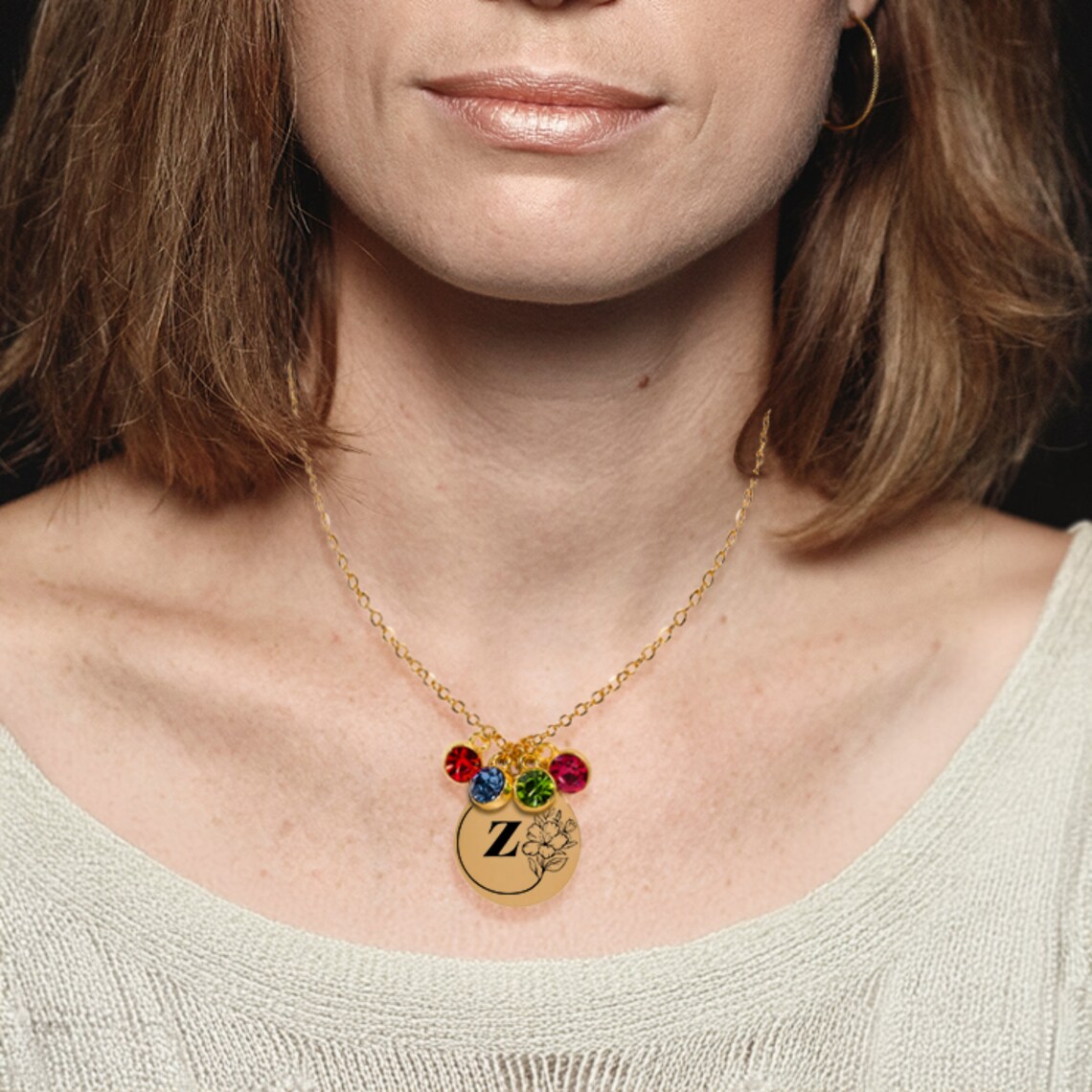 Mama Monogram Necklace Personalized Monogram Gift for Mama Personalized ...