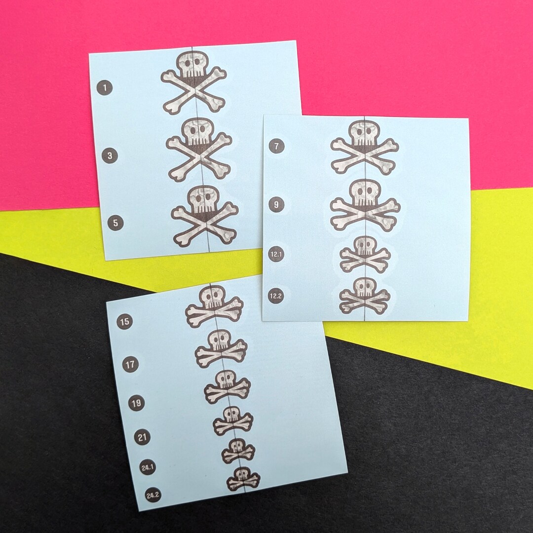 Skully Bass Guitar Fret Marker Overlay Decals - Etsy