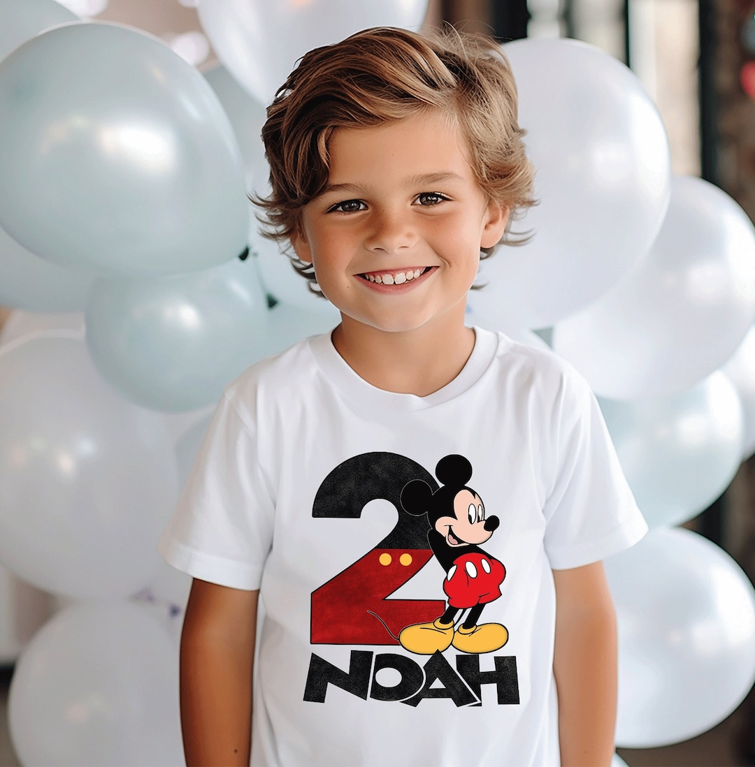 Mickey Mouse Birthday Boy Shirt: Custom Family Matching Tee T25 - Etsy