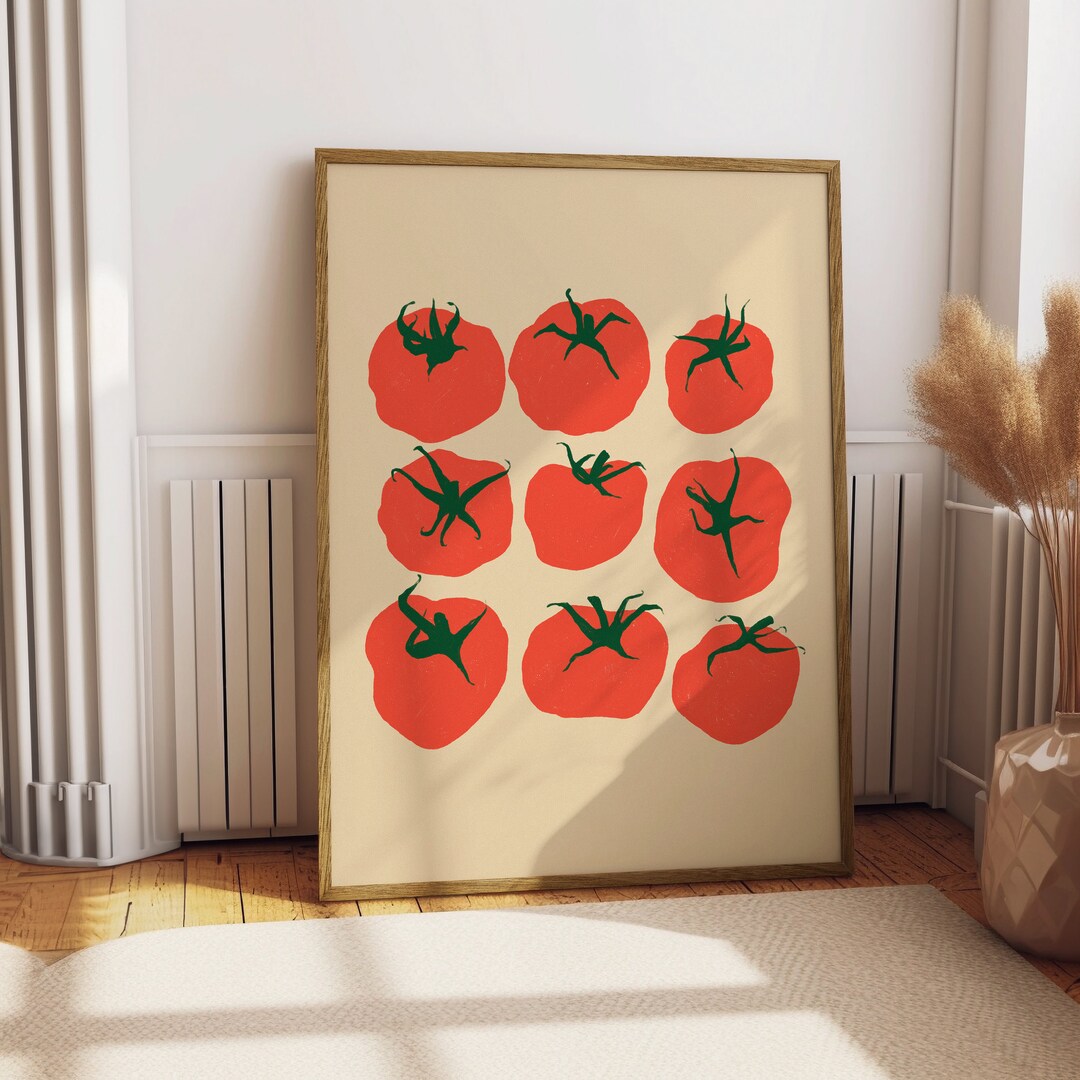 Tomato Print, Kitchen Wall Art, Food Art, Mediterranean Print ...