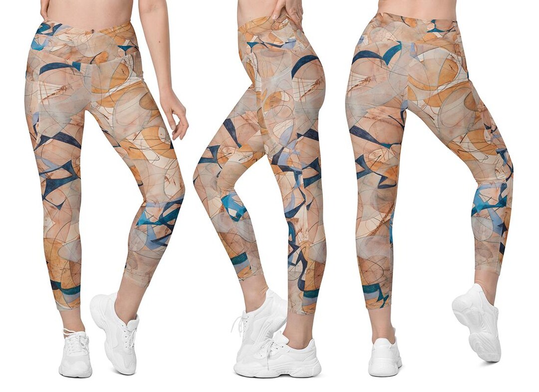 Capricorn Zodiac Yoga Pants Hand-painted Athleisure Wear crossover ...