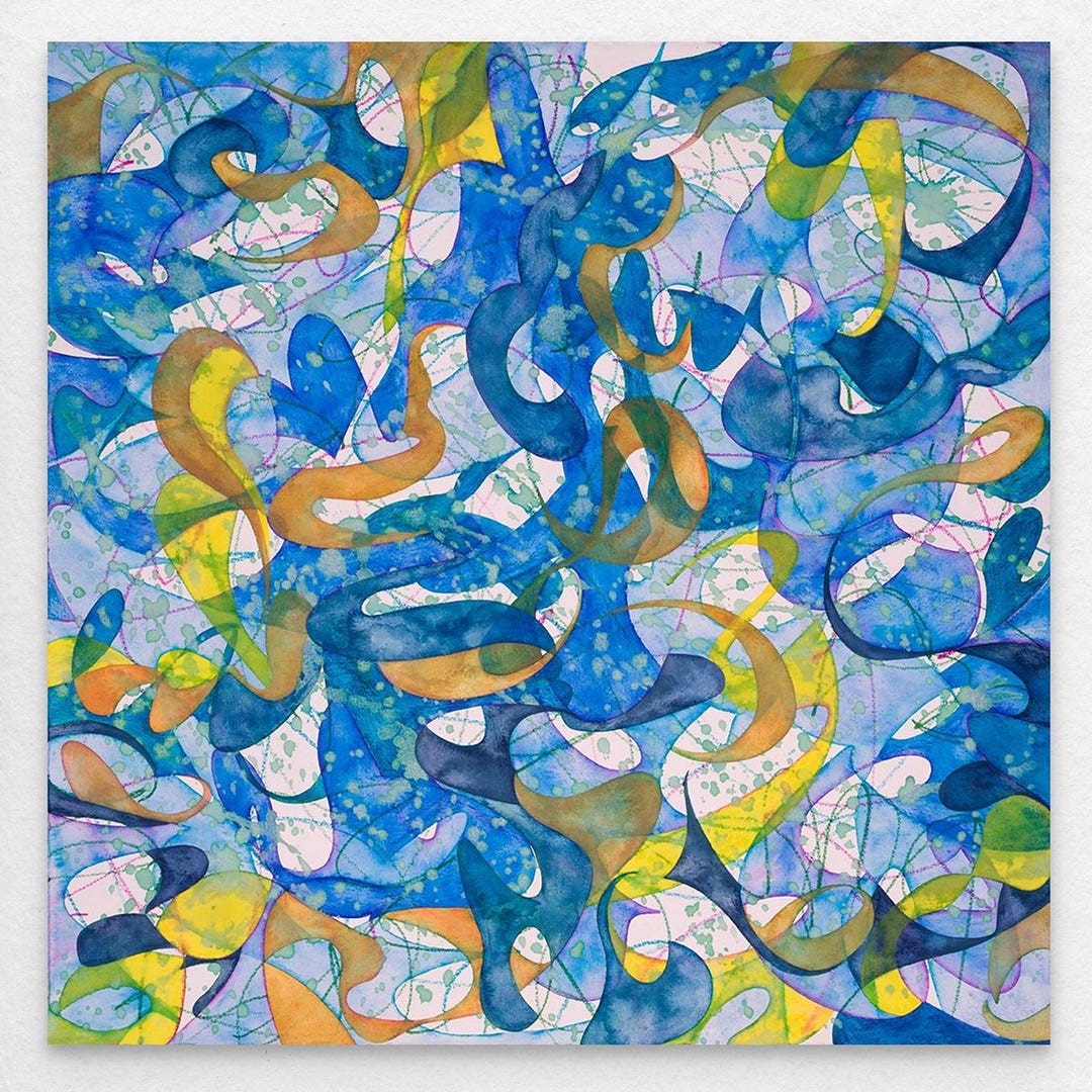 Cancer Zodiac Art Print – Ocean Blue Abstract Wall Decor - Etsy