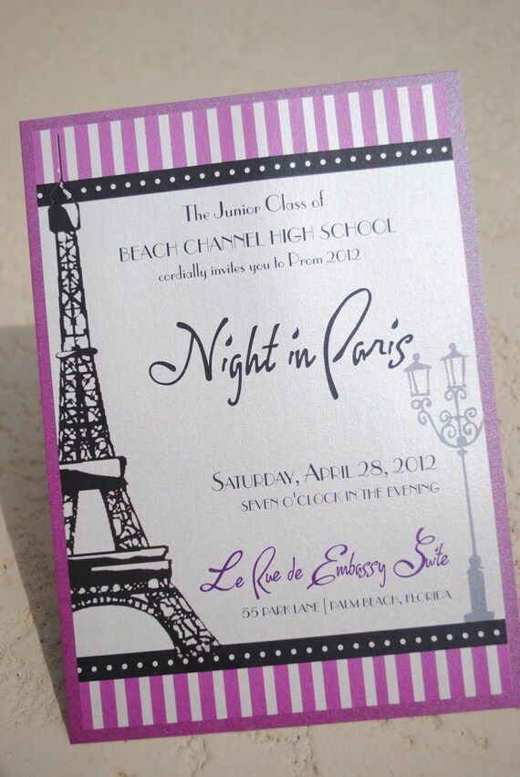 Midnight In Paris Invitations Printable