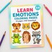 Learn Emotions – 25 Cute Animal Coloring Pages for Kids (PDF) - Etsy