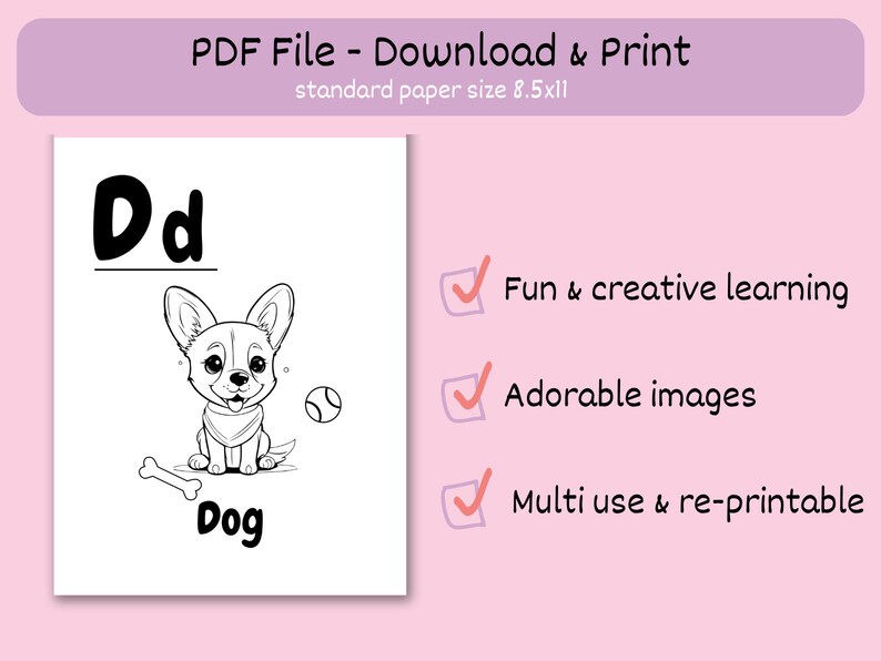ABC Coloring Pages Alphabet A-Z Digital Download PDF, 26 Printable ...