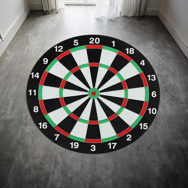 Darts Rug, Game Board Rug, Classic Dartboard Decor,game Room Decoration ...