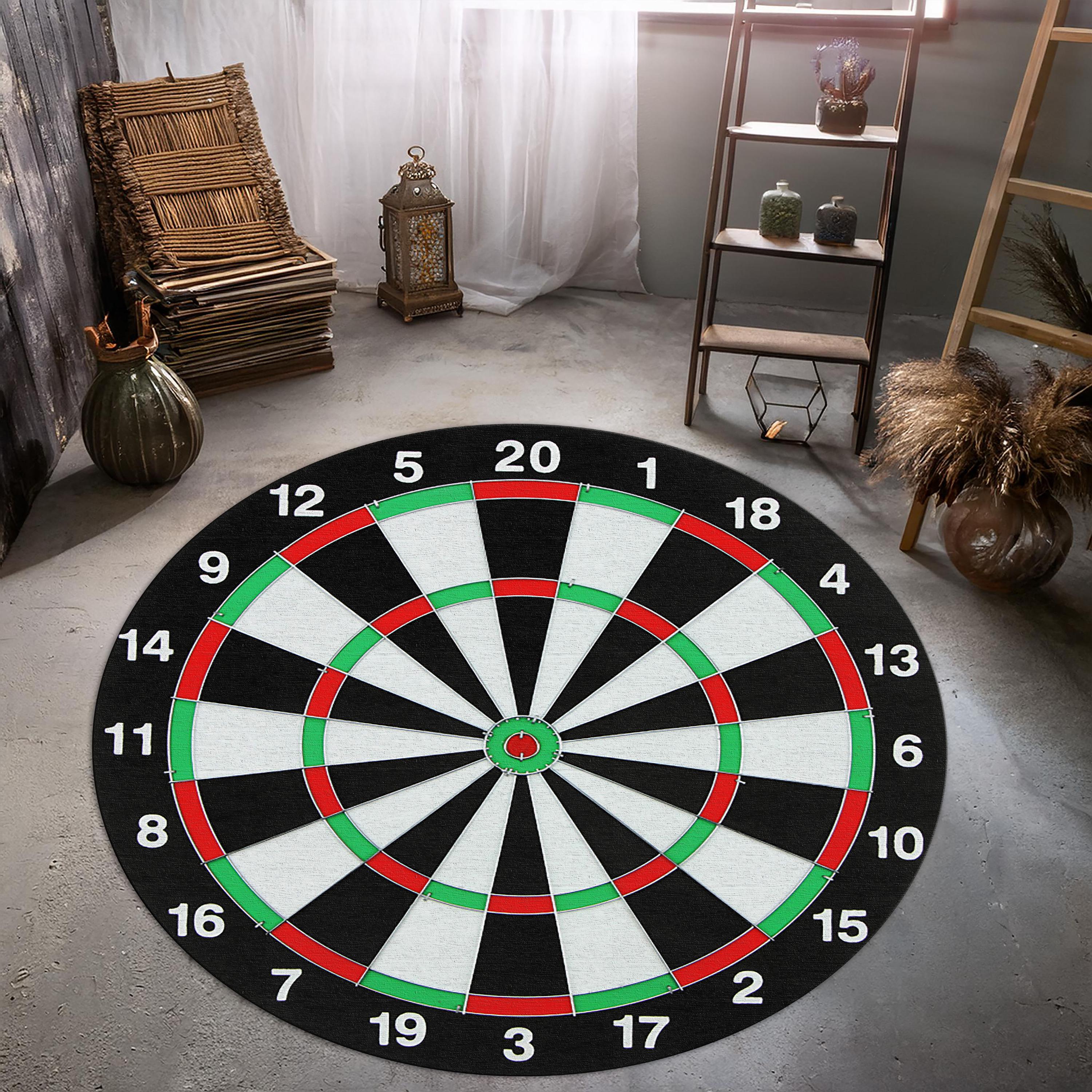 Darts Rug, Game Board Rug, Classic Dartboard Decor,game Room Decoration ...