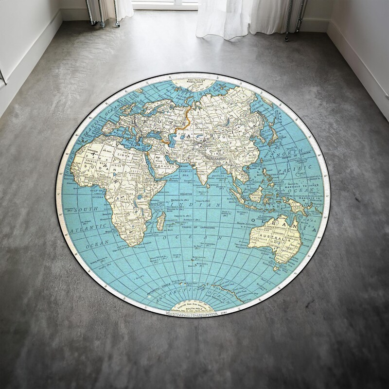 World Map Rug - Etsy