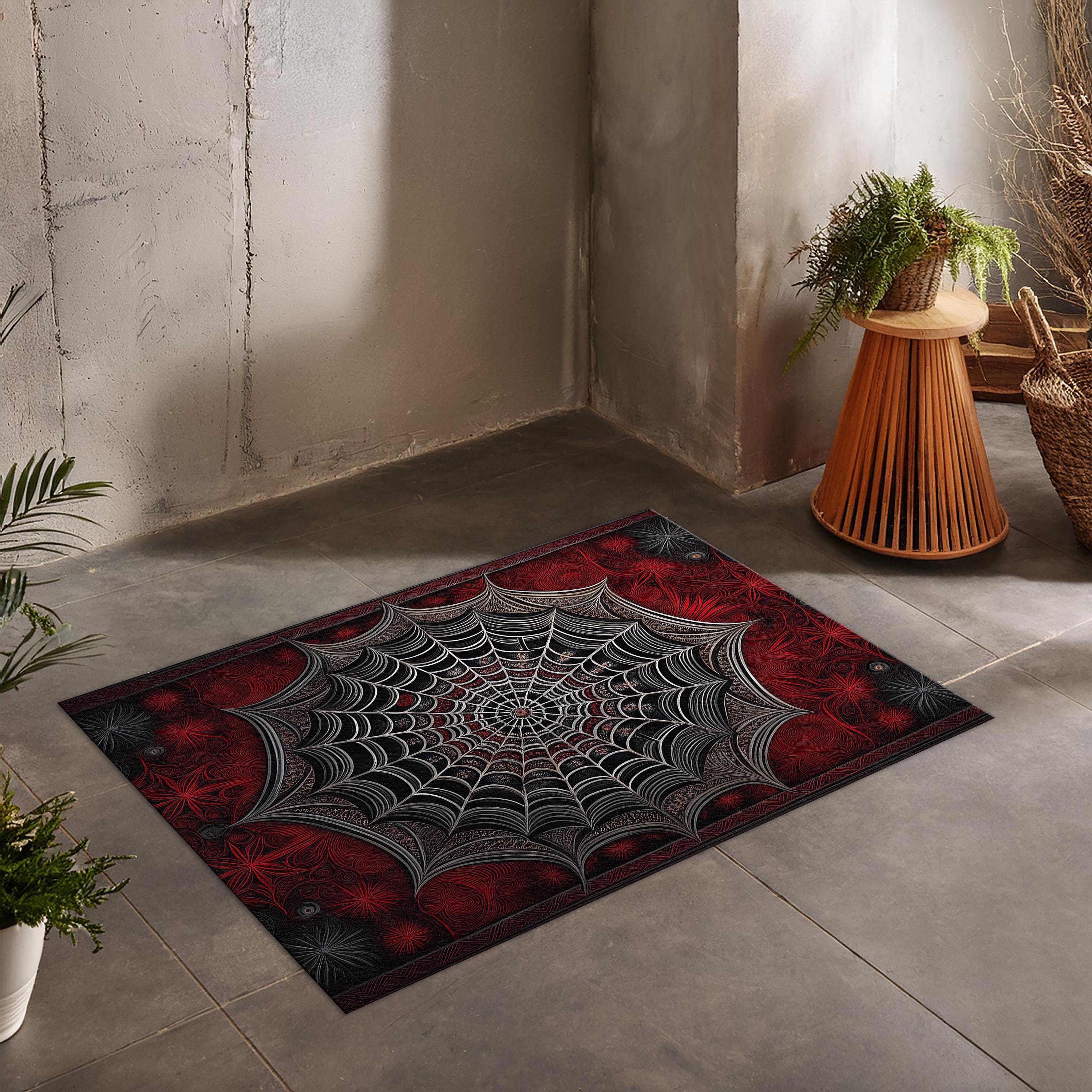 Spider Web Rug, 3D Gothic Home Decor, Web Rug, Dark Academia Rug, Cool ...