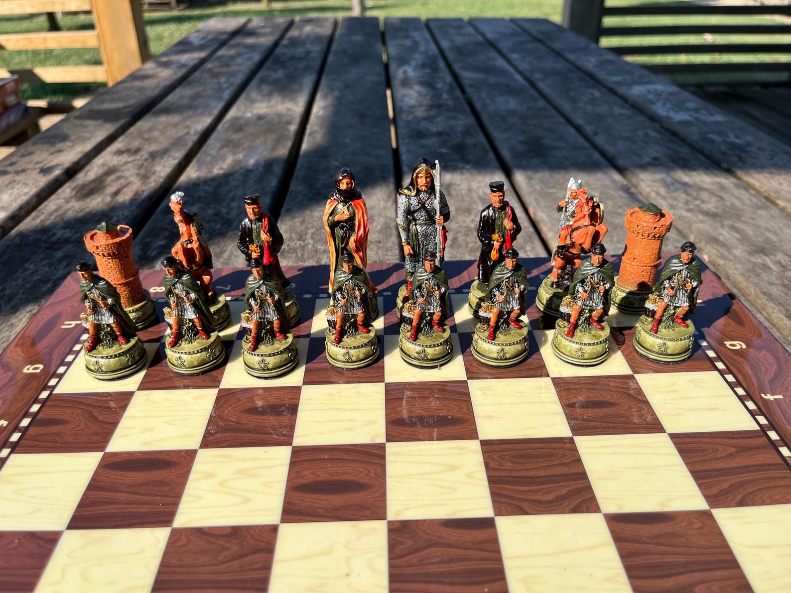King Arthur Camelot Chess Set – Hand-painted Medieval Resin Figures ...
