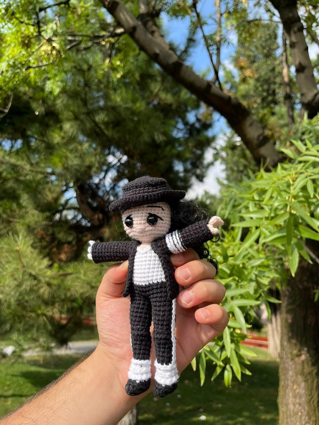 Michael Jackson Crochet Amigurumi Figure, Handmade Plush Doll for Home ...