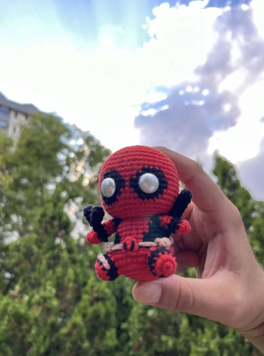 Handmade Amigurumi Deadpool Figure Crochet Deadpool Doll Marvel ...