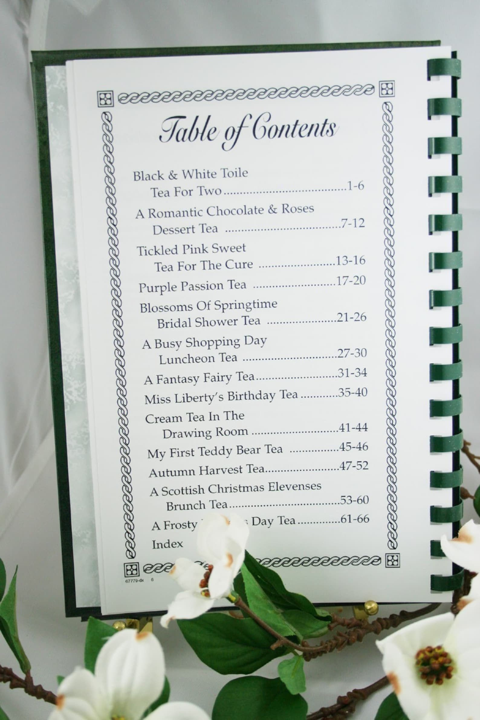 TEA Cookbook Tea for All Reasons Signed by the Author - Etsy