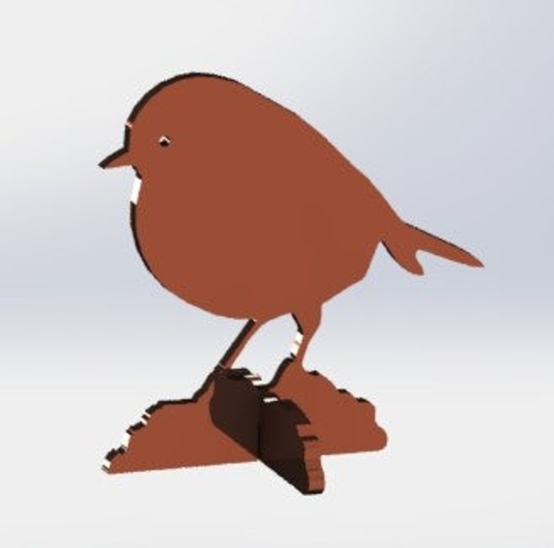 Robin 2 Piece Interlocking Plaque DXF. - Etsy