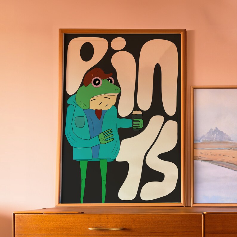 Pints Poster Drinking Culture Wall Art Pub Print Poster for Bar Bar ...