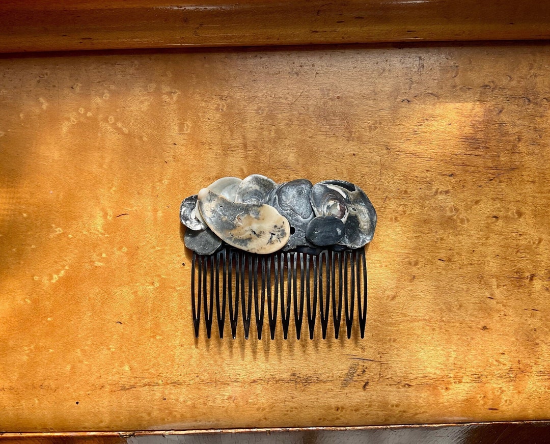 Dusk by the Sea Hair Comb - Natural Seashell Hair Comb for Beach ...