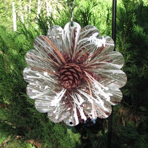 Frosty Pine Cone Wind Spinner - Etsy