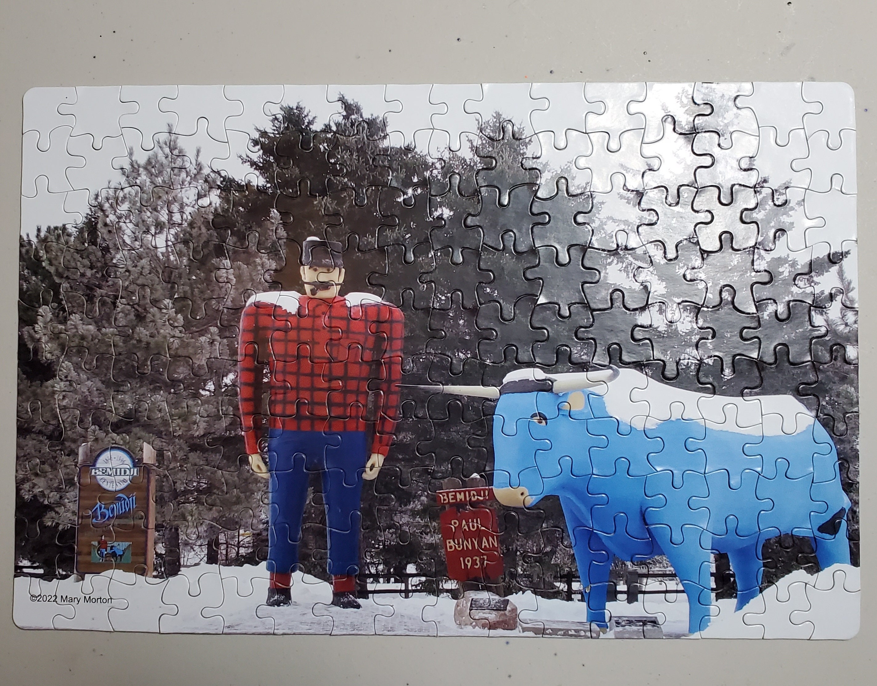 Paul Bunyan and Babe the Blue Ox Jigsaw Puzzle - Etsy