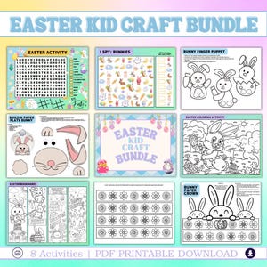 Easter Kids Craft Bundle Printable Easter Activities Classroom Activity ...