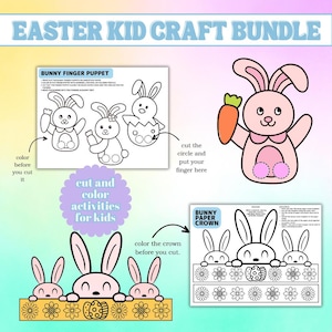Easter Kids Craft Bundle Printable Easter Activities Classroom Activity ...