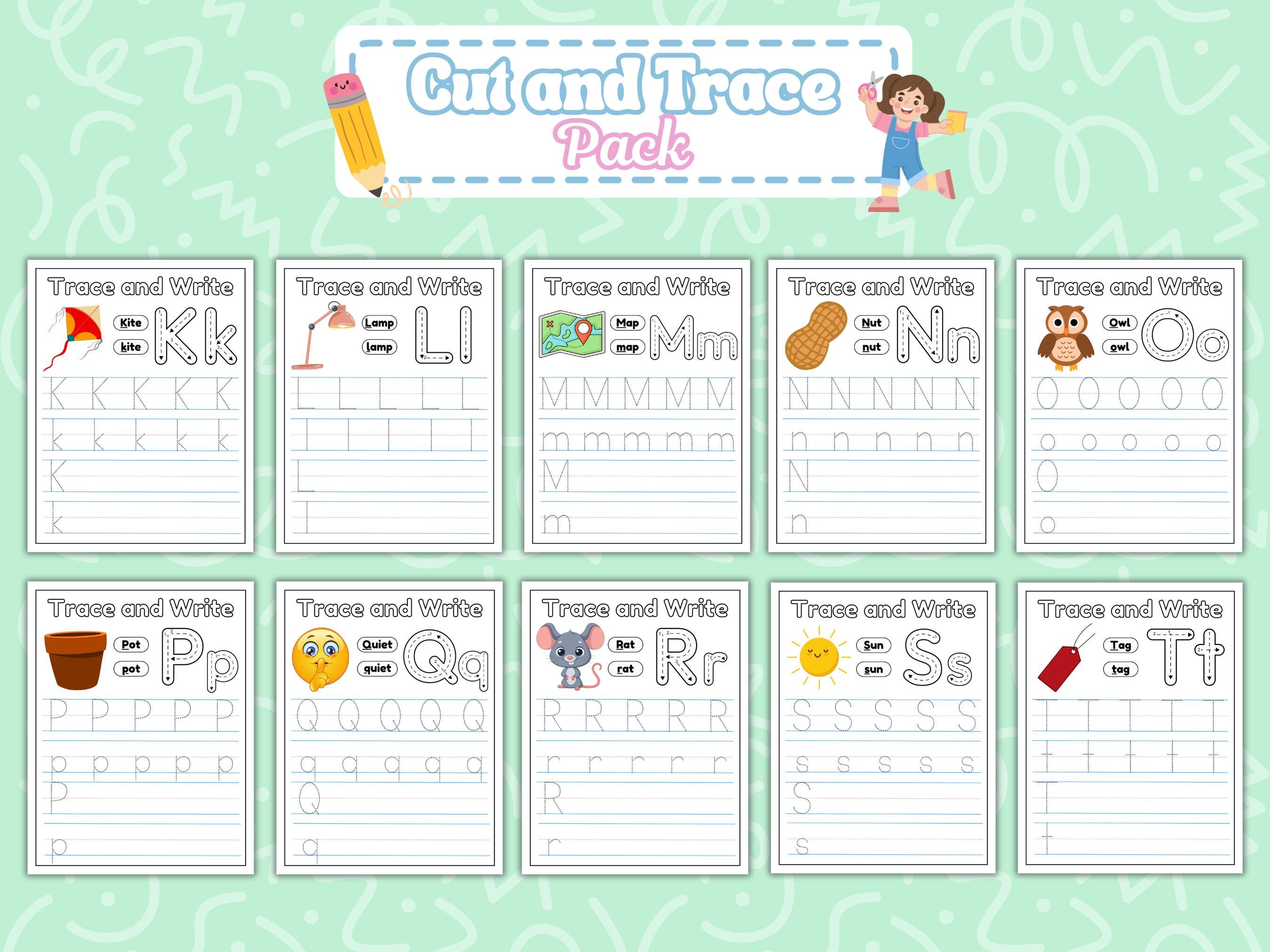 Cut and Trace Activity Pack: 46 Page Fine Motor Skills Bundle (PDF ...