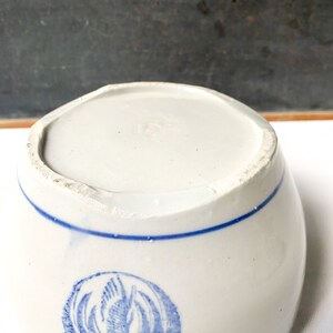 Vintage Lidded Rice Bowl, Asian Blue and White Pottery, Chinoiserie ...