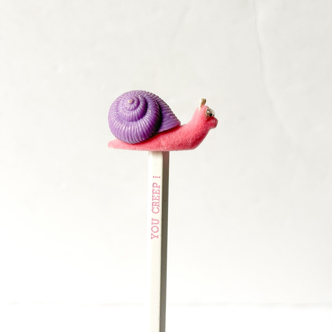 Vintage Novelty Flocked Snail Pencil, Cottage Kitsch Supply - Etsy