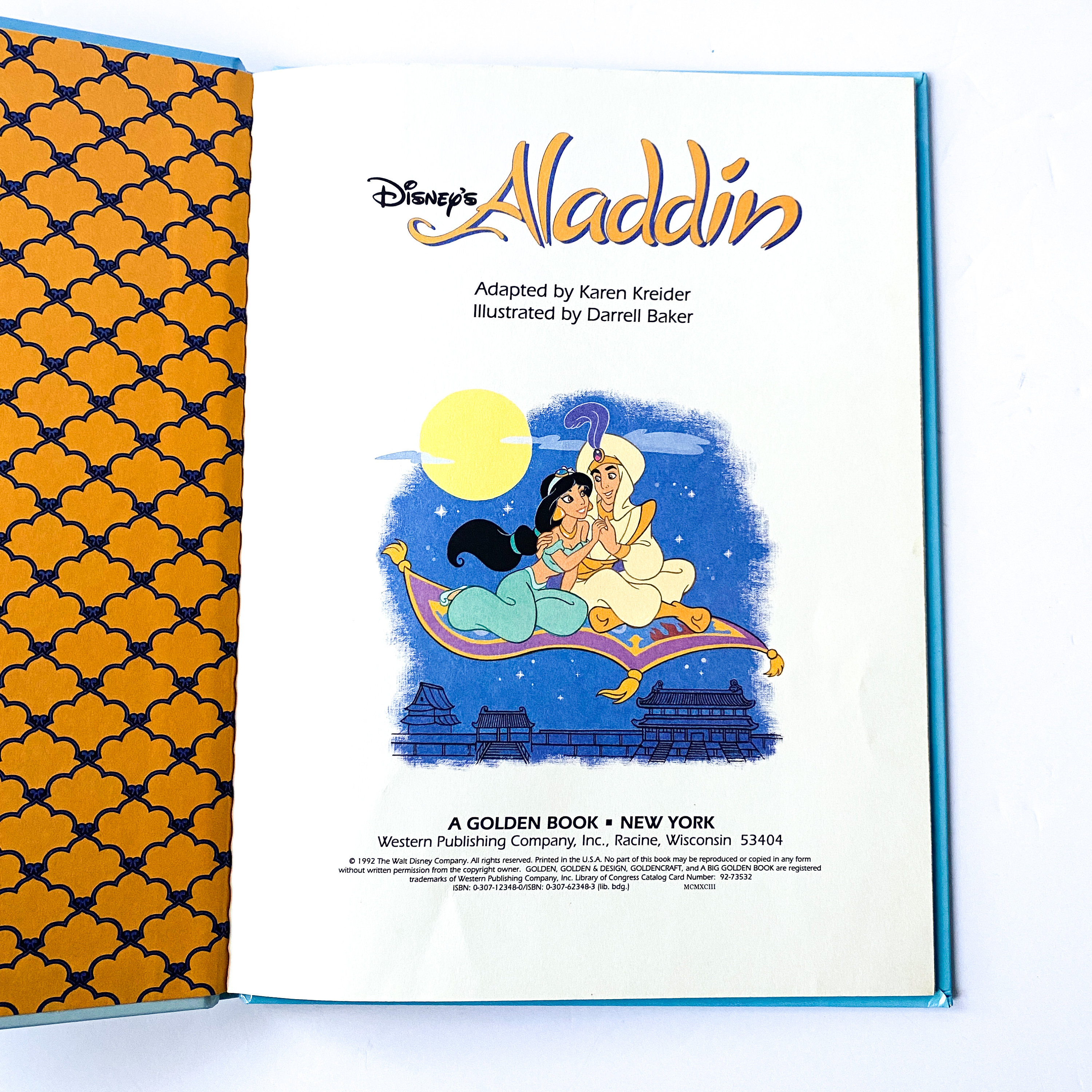Aladdin Book Golden D