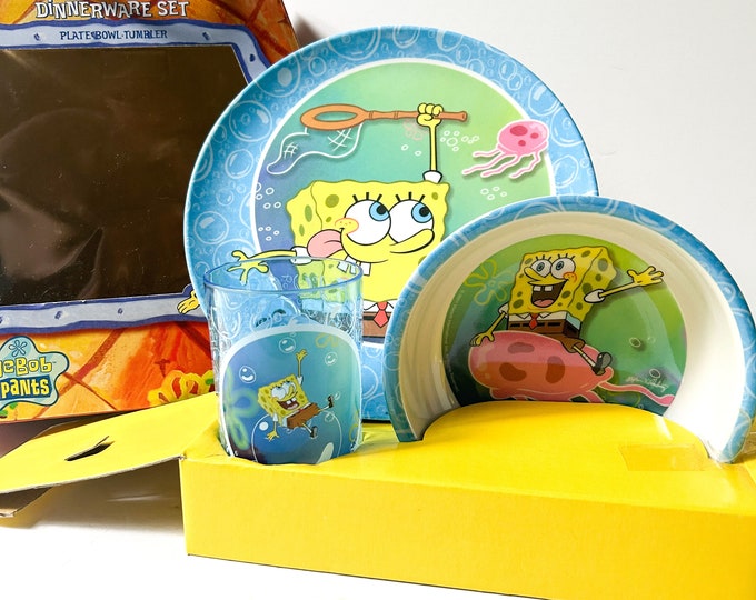 Vintage Spongebob Squarepants Dinnerware Set, 2002 Zak Designs - Etsy