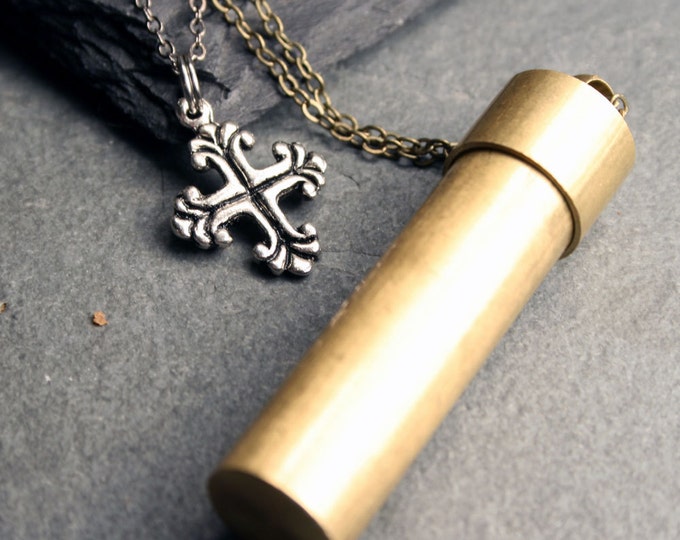 Vintage Container Necklace With Industrial Style ON SALE - Etsy