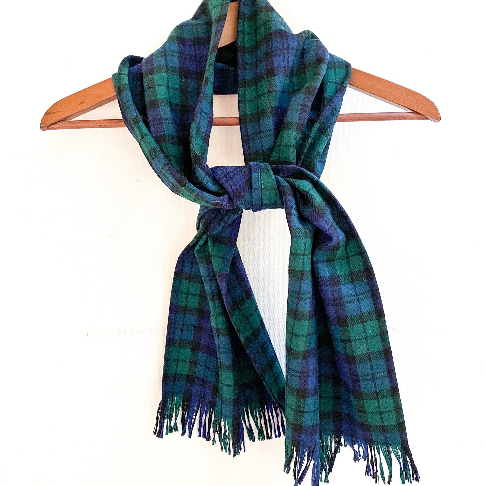 Vintage Pendleton Black Watch Wool Scarf - Etsy