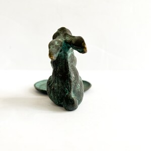 Small Vintage Rabbit Tray, Verdigris Bronze / Brass, Trinket Dish ...