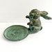 Small Vintage Rabbit Tray, Verdigris Bronze / Brass, Trinket Dish ...