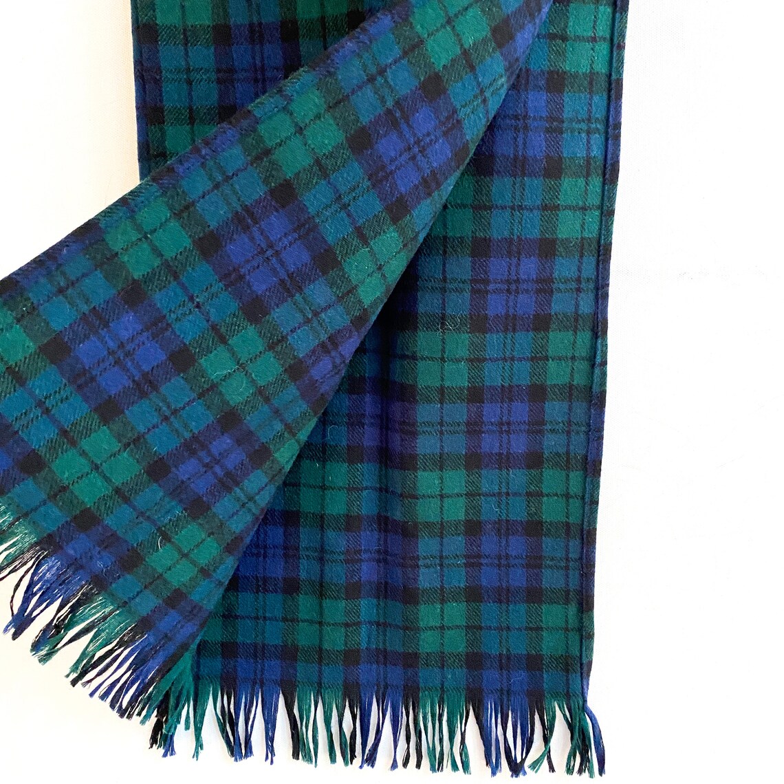 Vintage Pendleton Black Watch Wool Scarf - Etsy