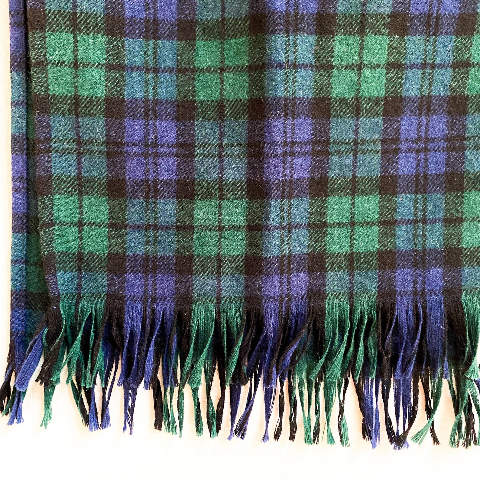 Vintage Pendleton Black Watch Wool Scarf - Etsy